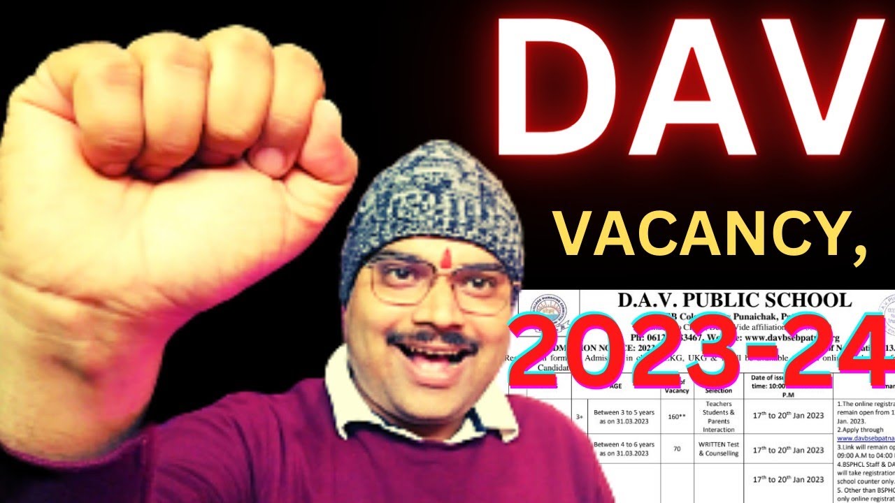 DAV BSEB VACANCY OUT 2023-2024 LIMITED SEATS HURRY UPTO CLASS-8 - YouTube