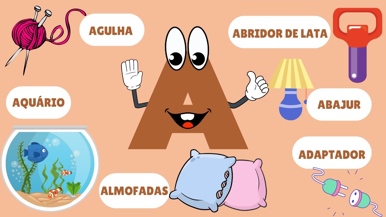 Objetos com a letra A - Vídeo Educativo - Palavras - Imagens - YouTube