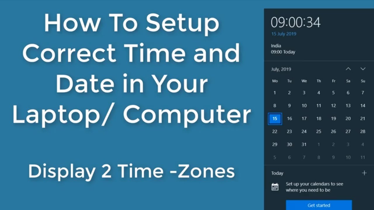 [HINDI VIDEO] How To Update and Change Computer Date and Time 2019 - YouTube