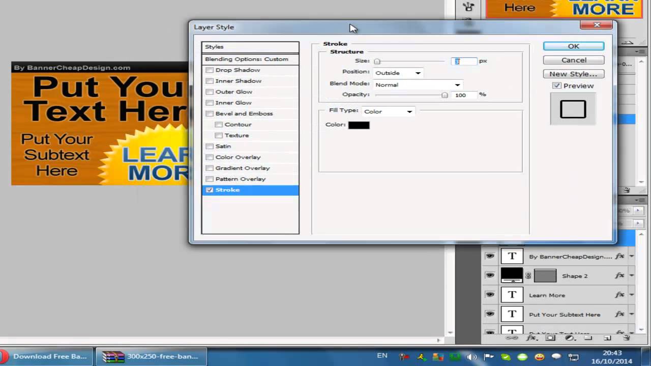 Learn How to Add Border to Your Banner Design Using Photoshop - YouTube