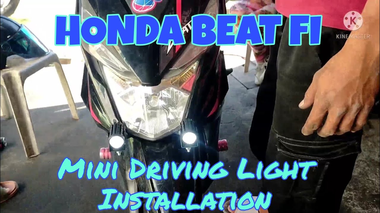 Honda beat fi || mini driving light installation || Last option ...