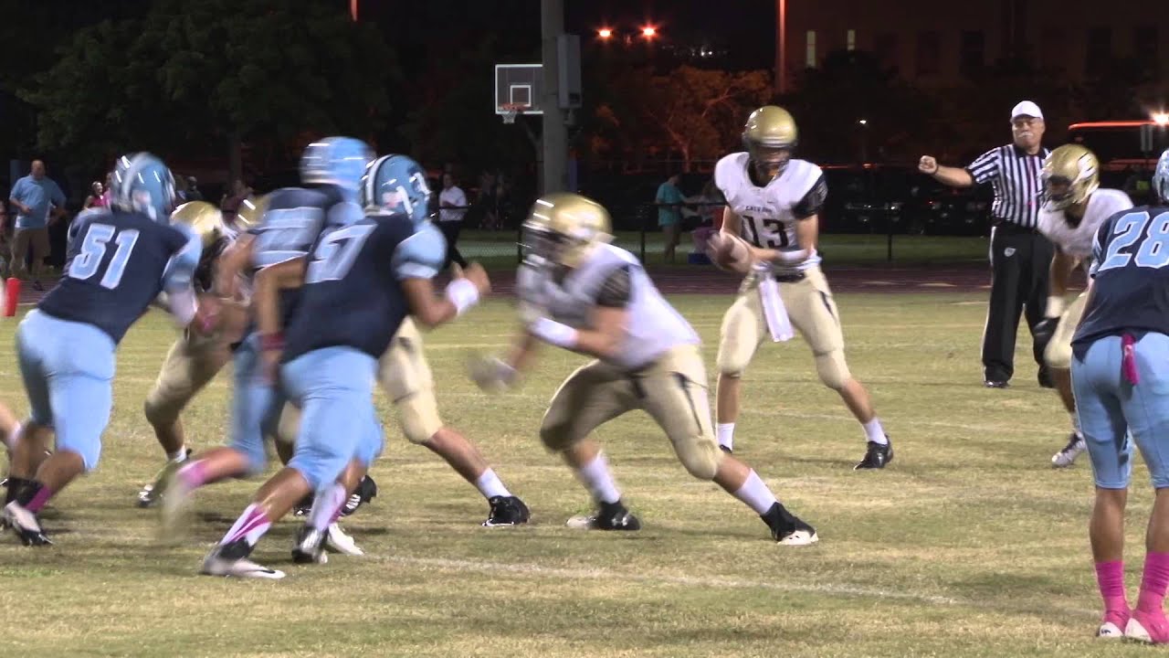 CCA Football Highlights 2014 CCA Varsity vs CSC - YouTube