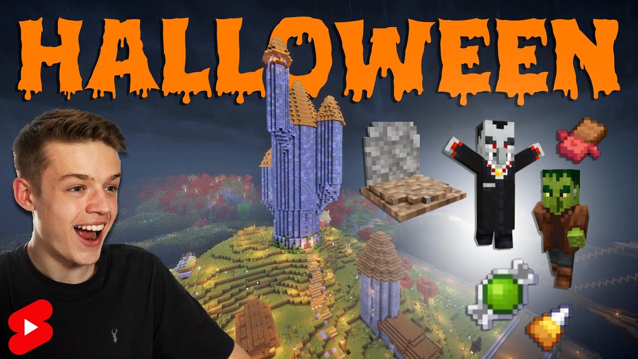 TRANSFORMING MY MINECRAFT BASE FOR HALLOWEEN! | 🎃 shorts stream - YouTube