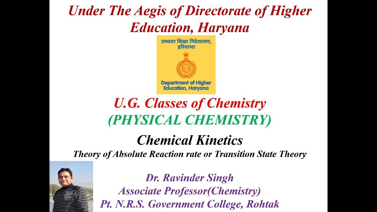 Chemical Kinetics Part 25 Theory of Absolute Reaction rate or ...