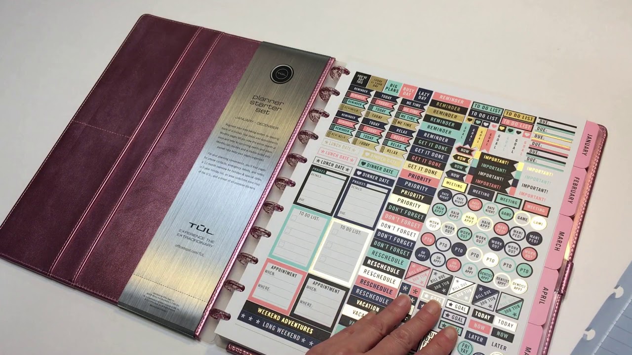 TUL Note Taking System Discbound Monthly Planner 8-1/2" x 11 ...