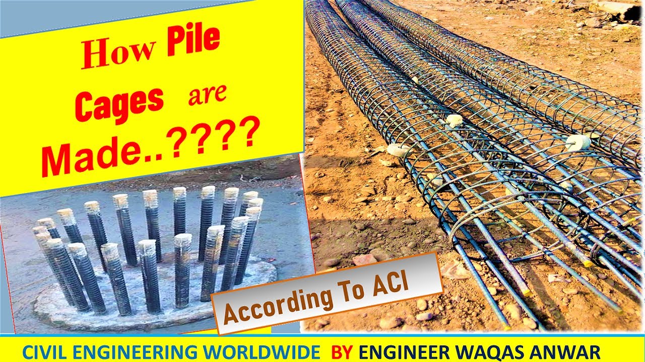 How pile cages are made practically on construction site (Pile ...