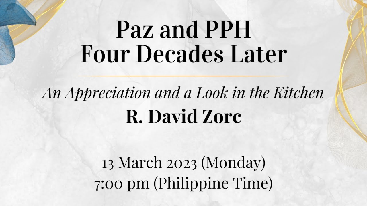 Paz and PPH Four Decades Later | R. David Zorc - YouTube