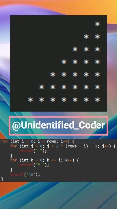 Left Half Pyramid Pattern in C | #Unidentified_Coder - YouTube