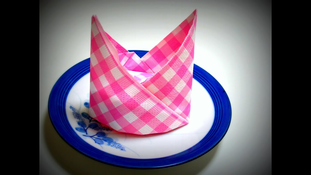 Origami - How to fold a table NAPKIN (for special events) - YouTube