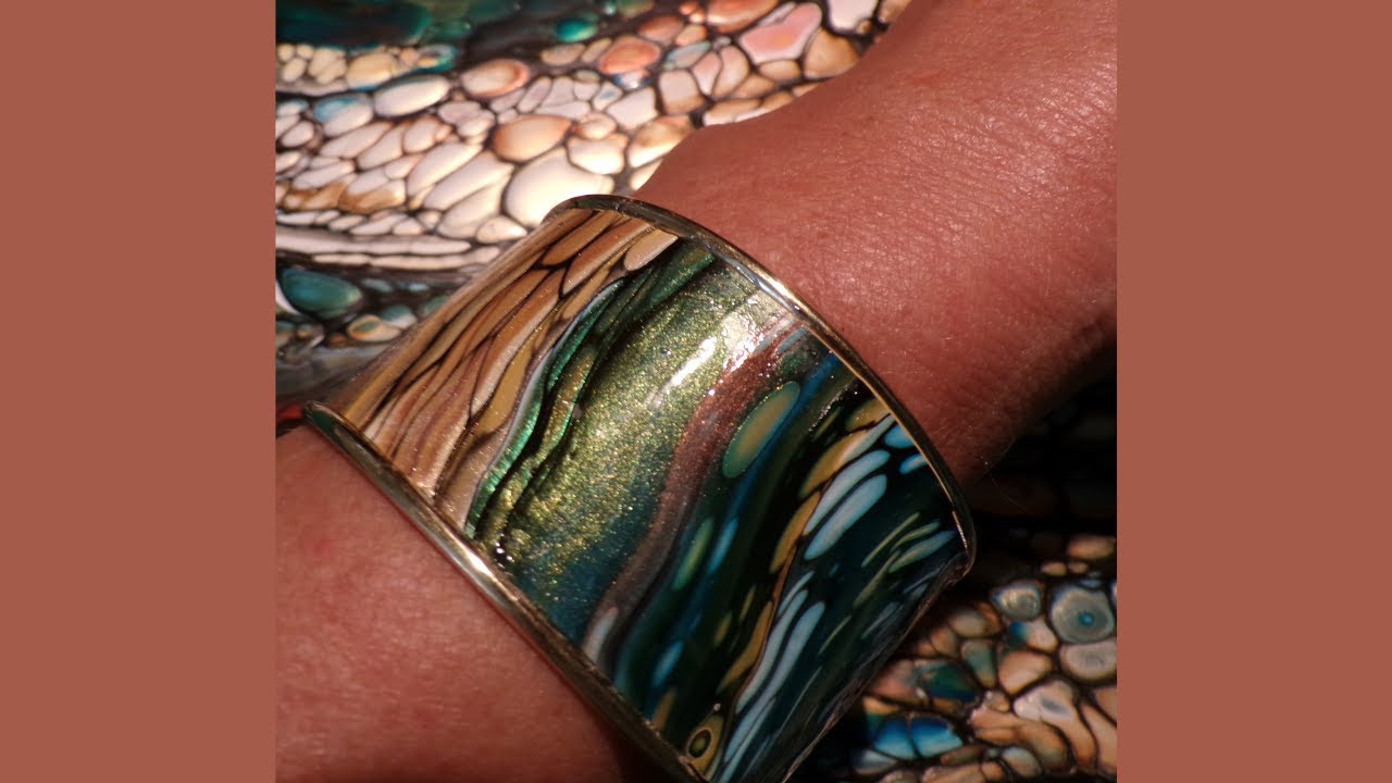 How to Create Gorgeous Cuff Bracelets or Bangles Using Acrylic Paint ...