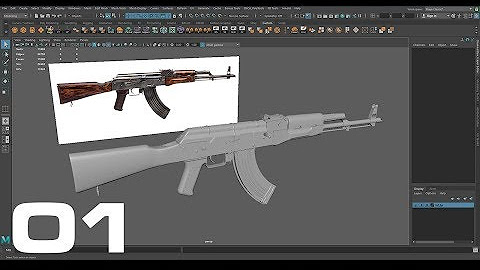 Modeling 3D Asset 001 - AK47 Assault Rifle in Maya and ZBrush - YouTube