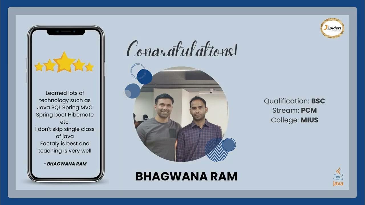 Student Successfully Placed | Java Full Stack Development | Jspiders ...