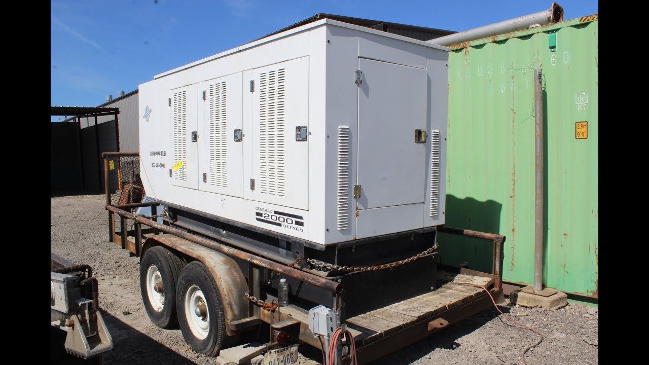 Generac 2000 Series 225 KVA Diesel Generator - YouTube