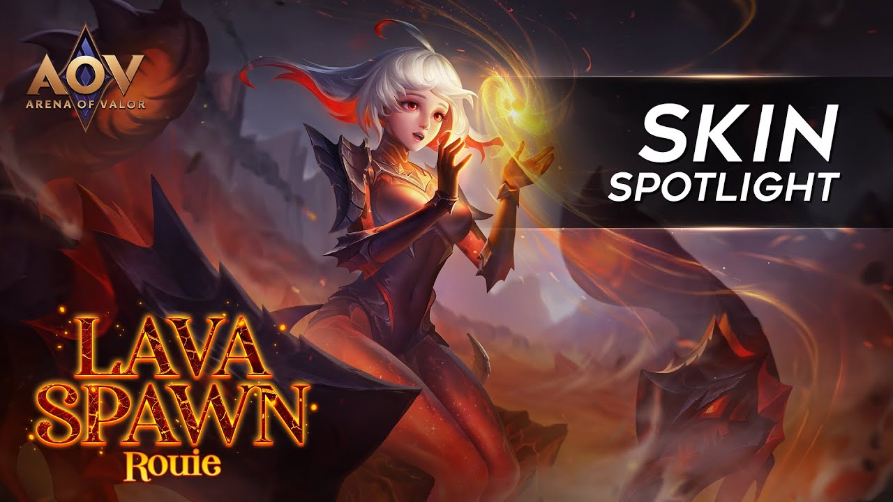 Rouie Lava Spawn Skin Spotlight - Garena AOV (Arena of Valor) - YouTube