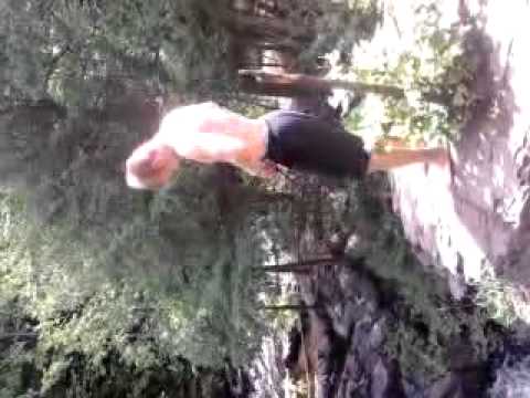 Nick's 40 foot jump on Dead River - YouTube