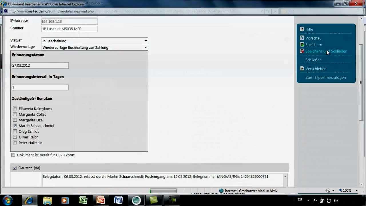 CM Studio .DMS-SERVER - Teil 5 - Dokumenten Workflow und Wiedervorlage ...