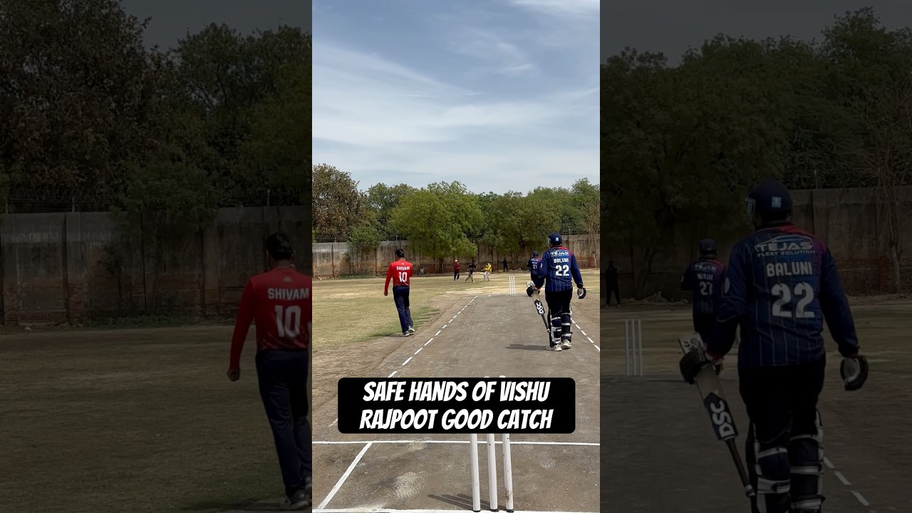 Safe Hands of Vishu Rajpoot Good High Catch #cricket #shorts # ...