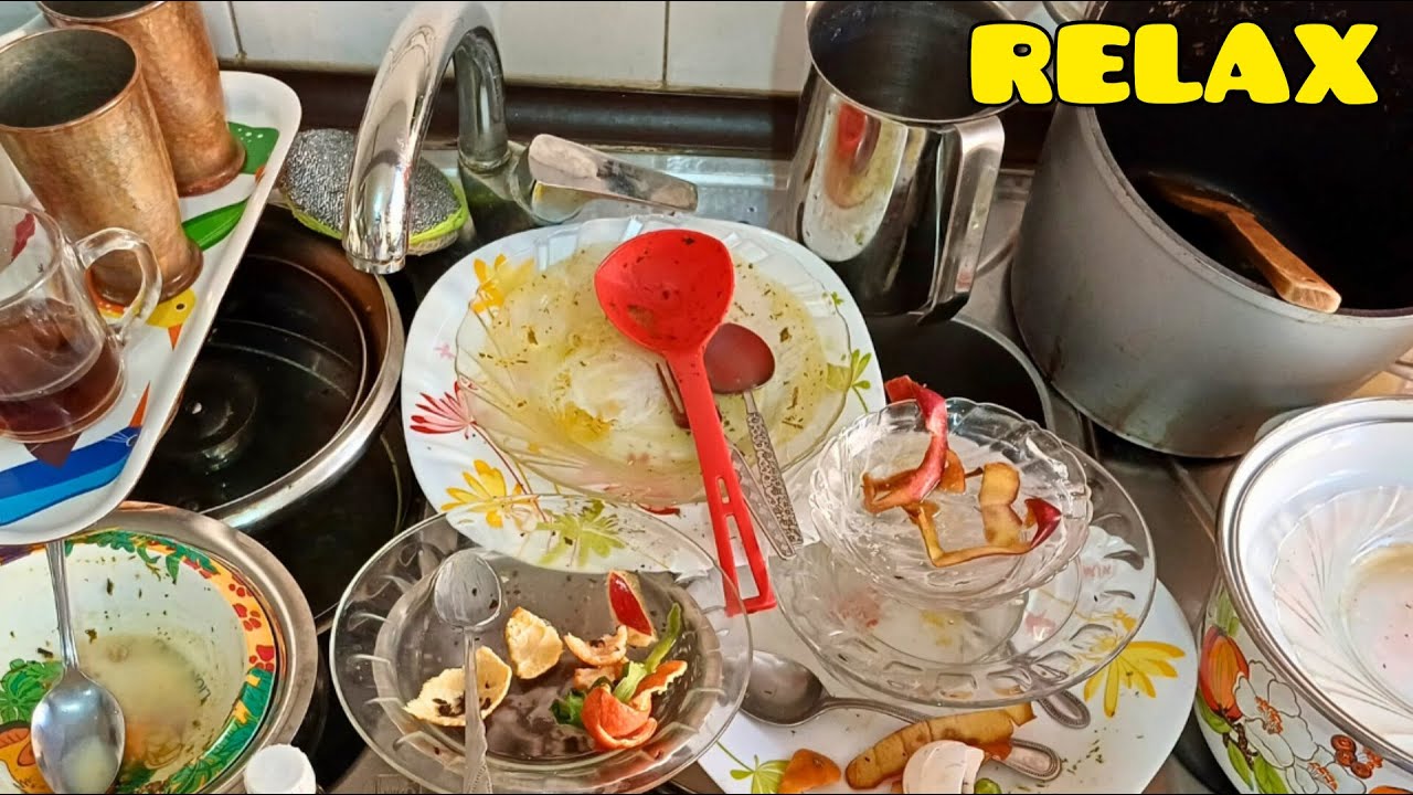 Relaxing Dishwashing ASMR | Natural Water Sounds to Calm Your Mind ...