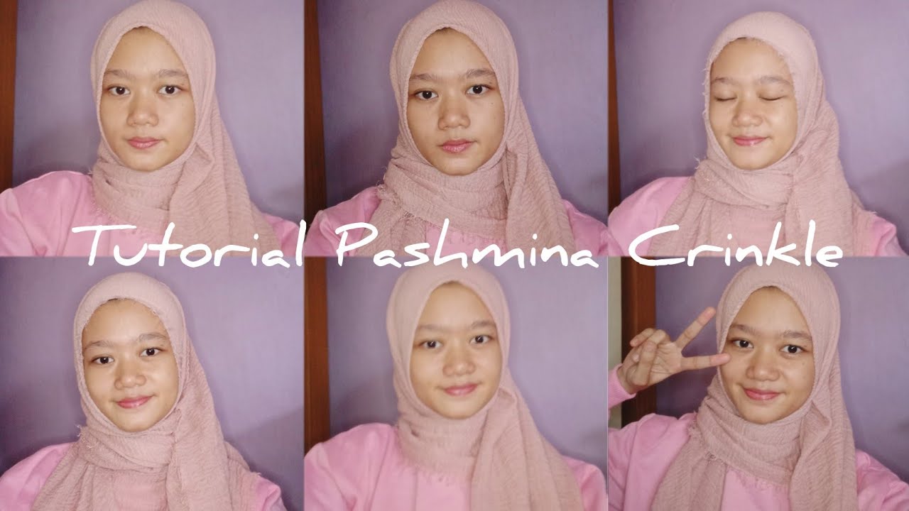 TUTORIAL PASHMINA CRINKLE | Mudah dan Simple banget - YouTube