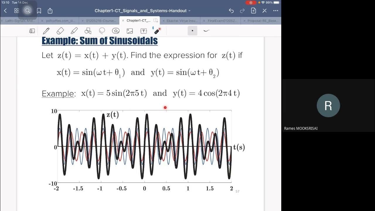 01205216 Signals and Systems: Lecture05 Dec14 2021 - YouTube