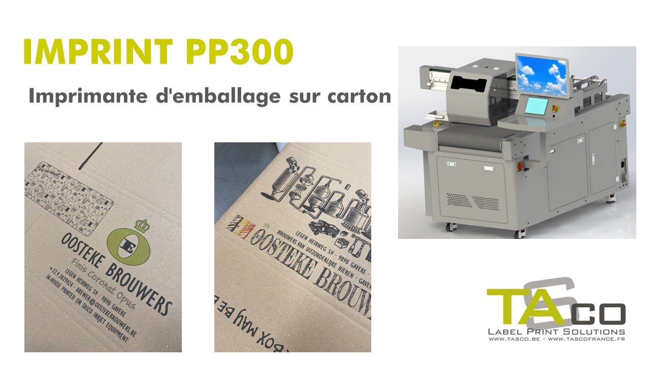 Imprint - PP300 impression sur carton - YouTube