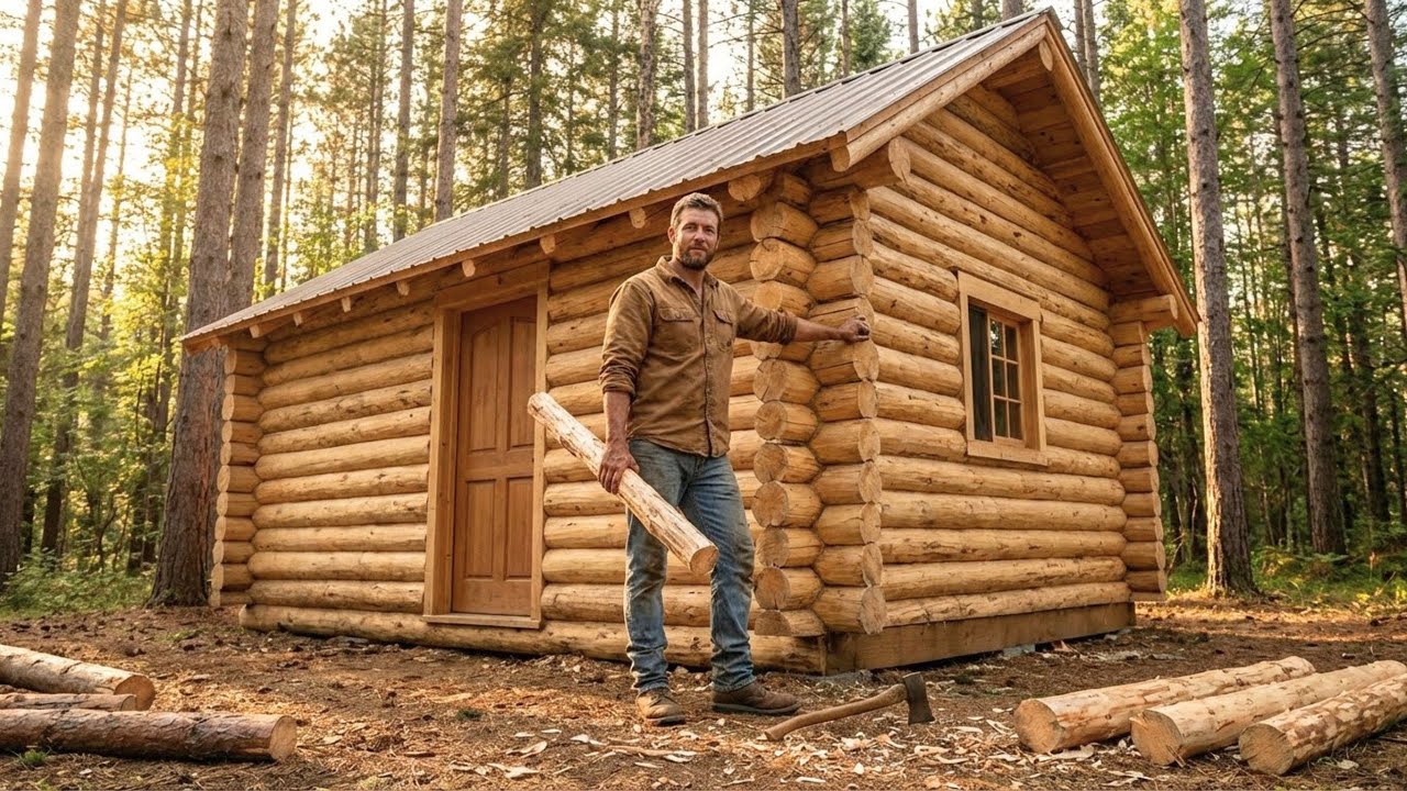 Turning Raw Logs into a Livable Cabin — Full Log Cabin Build Journey ...