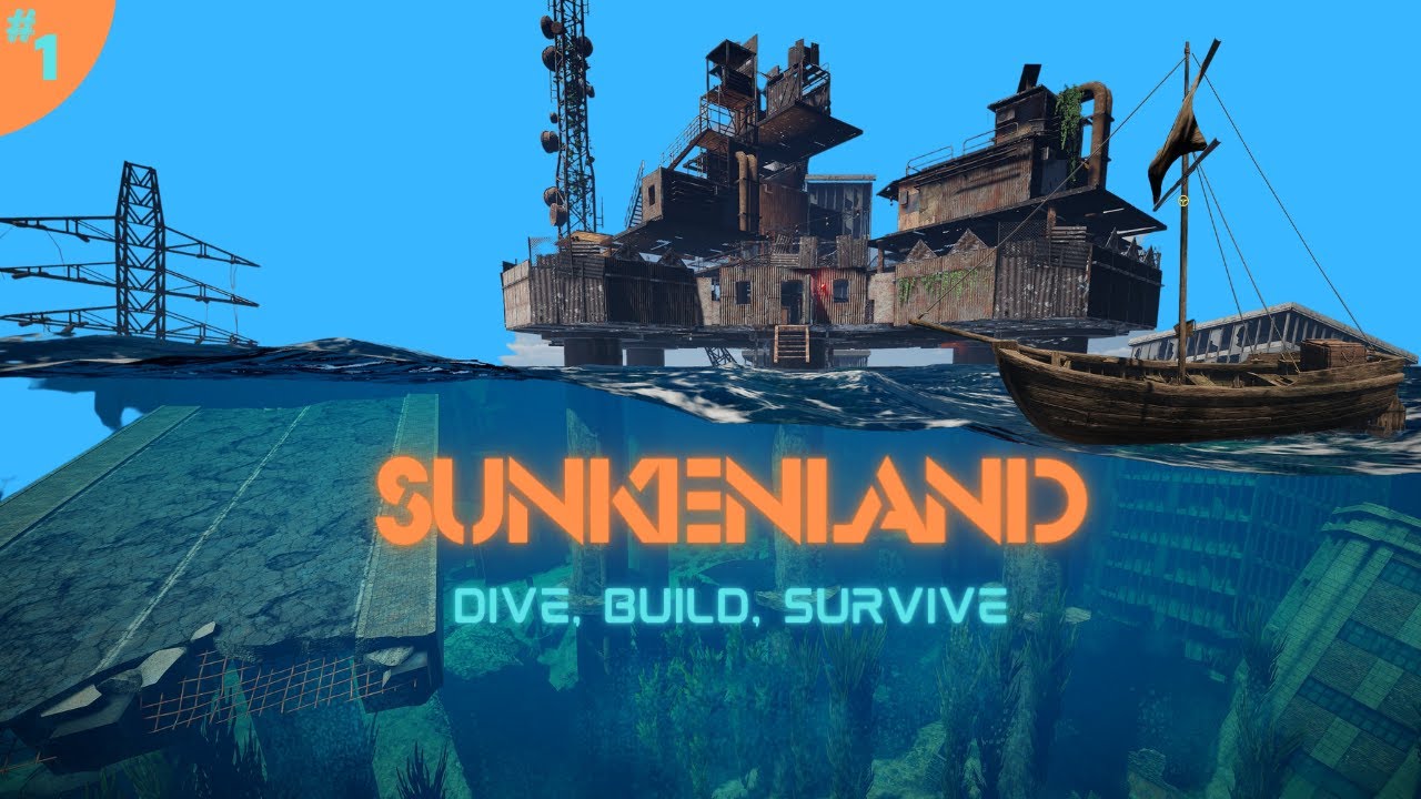 Sunkenland ep. 1. Getting started on a base build. Collecting resources ...