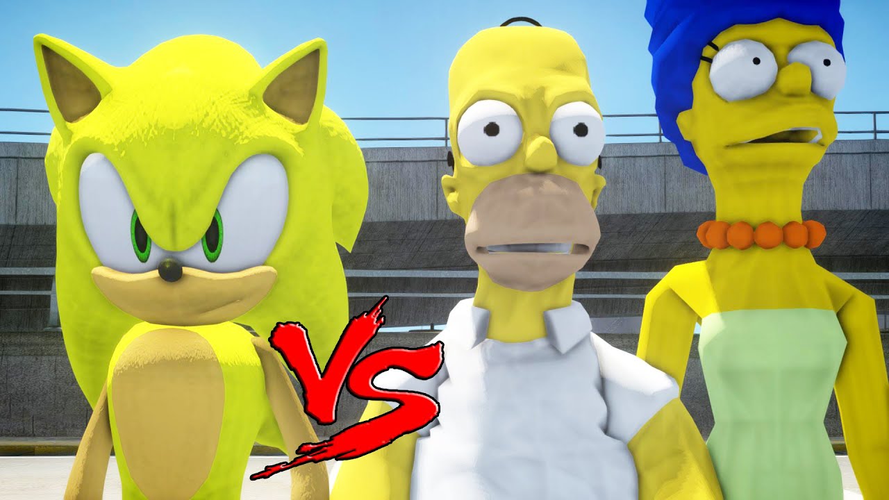 The Simpsons VS Super Sonic - YouTube