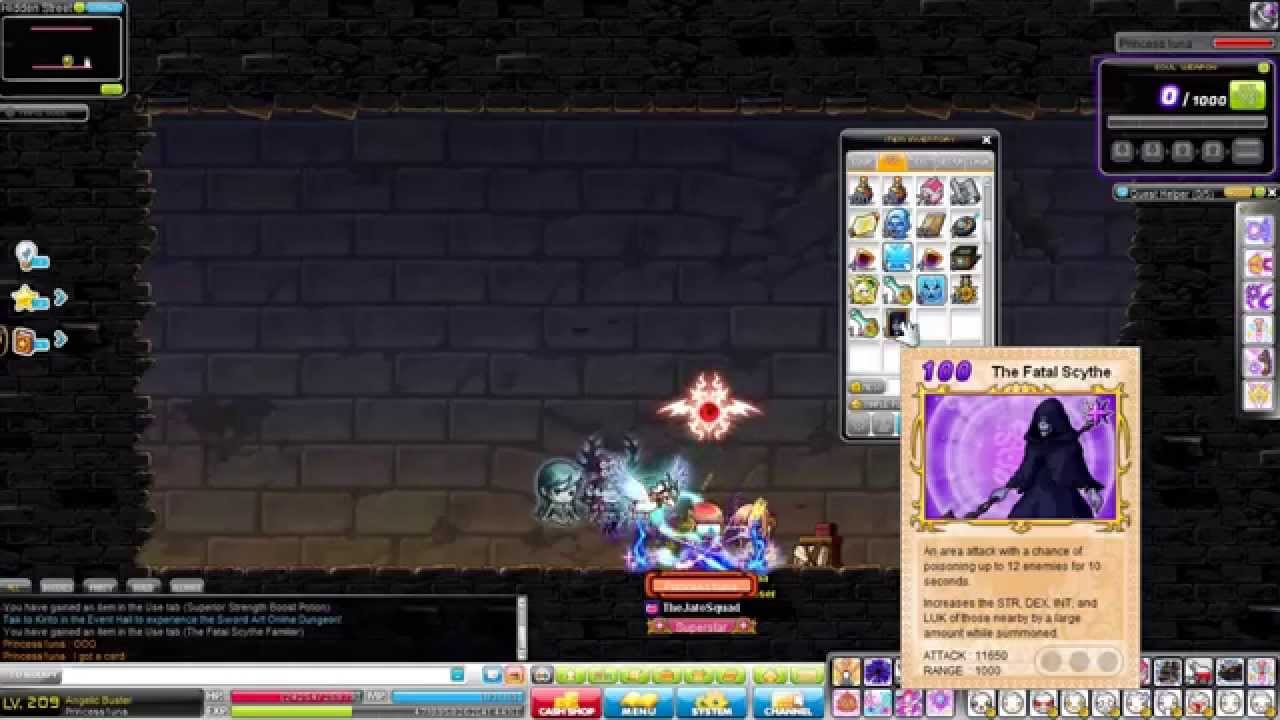 Maplestory Princess1una gets The Fatal Scythe - YouTube