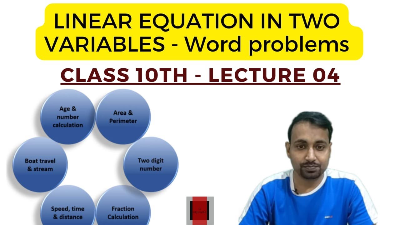 LINEAR EQUATION - AREA AND PERIMETER | CLASS 10 | LECTURE 4 - YouTube