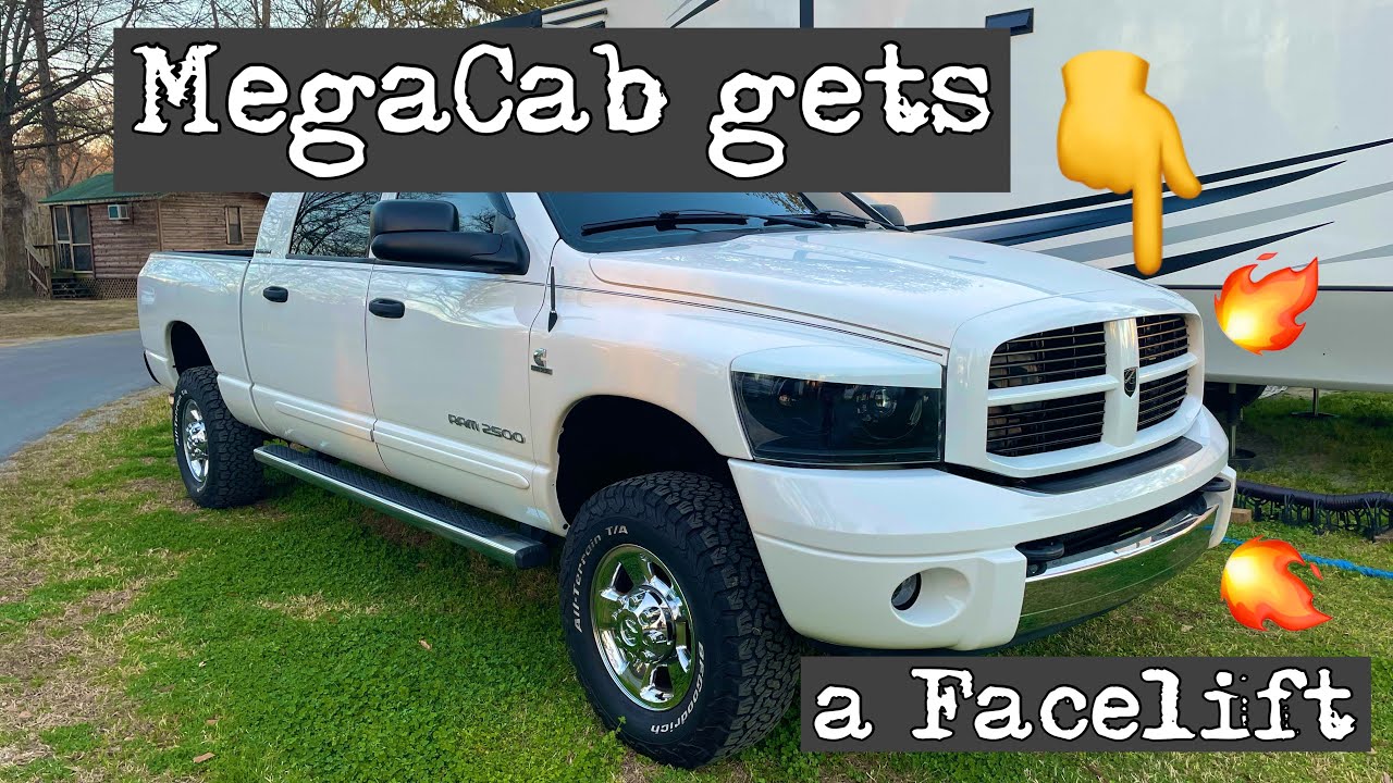 New 3rd gen retrofit headlights and color matching facelift! #megacab # ...