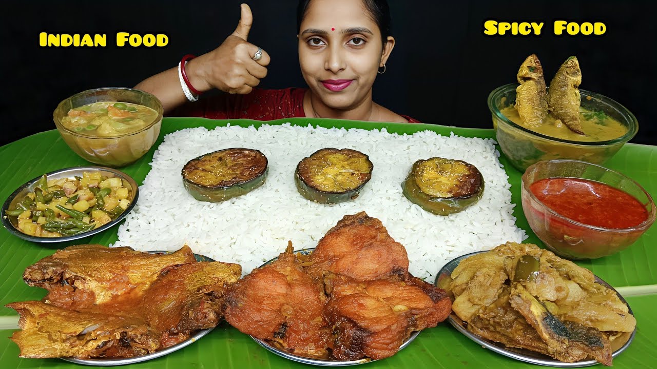 Asmr Eating Pomfret Fish Curry | Katla Fish Curry | Bata Fish Curry ...