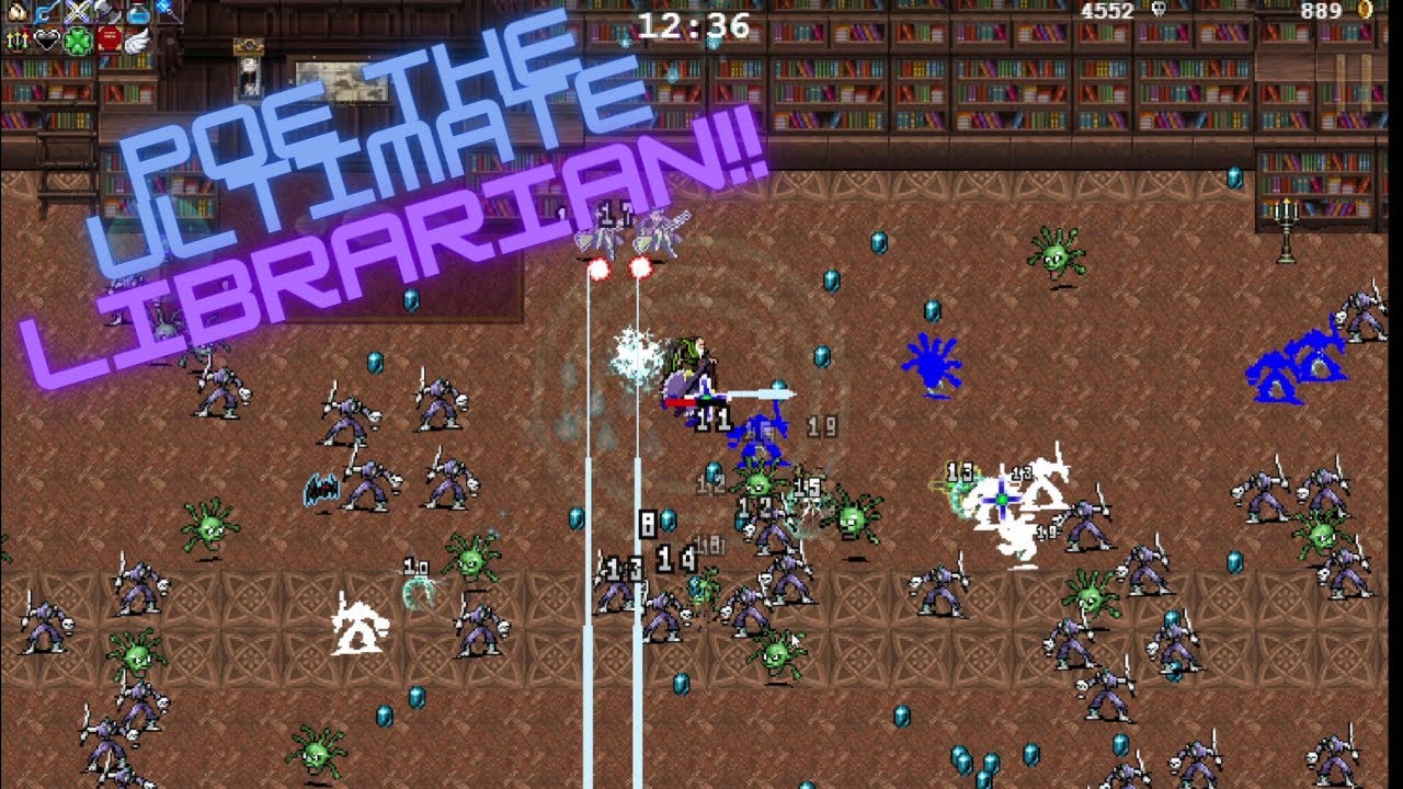 Vampire Survivors | POE IS THE ULTIMATE LIBRARIAN!! - YouTube