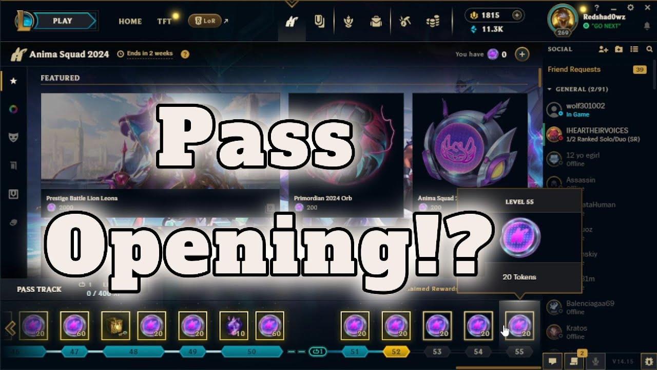 Opening the Anima Squad 2024 Pass in League of Legends - Unboxing All ...