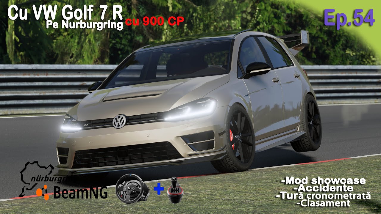 Cu VW Golf 7 R Vario cu 900 CP pe Nurburgring - BeamNG mod showcase ...