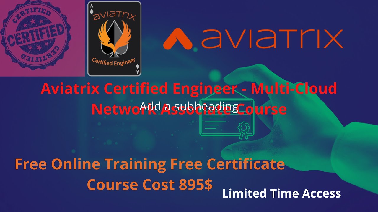 Aviatrix Certified Engineer (ACE) Free Training and Certification ...