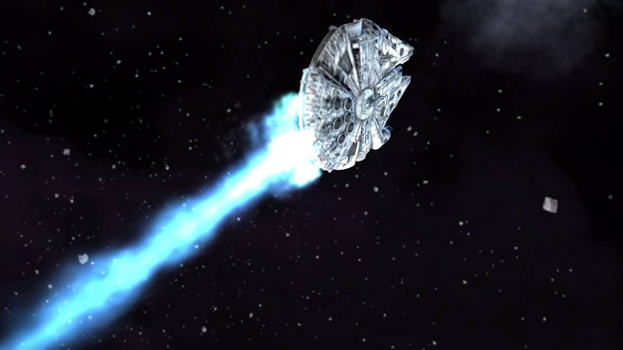 Star Wars Millennium Falcon Hyperdrive Custom Visual Effect HD - YouTube
