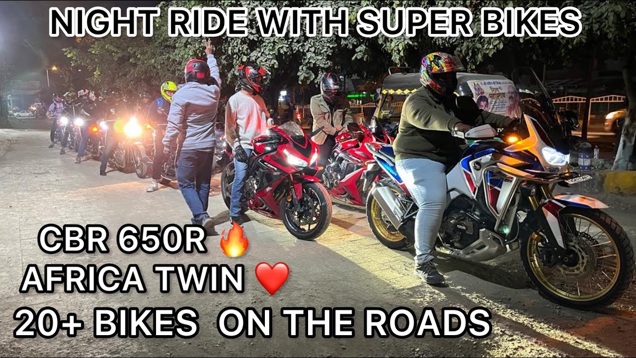 NIGHT CITY RIDE WITH SUPER BIKES 😍 | 20+ BIKES ON THE ROAD 🔥 - YouTube