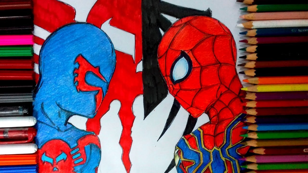 Iron Spider Vs Spiderman 2099 Drawing - YouTube