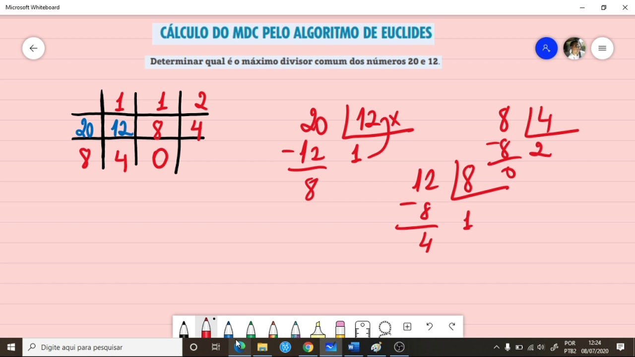 6º Ano Algoritmo de Euclides MDC - YouTube