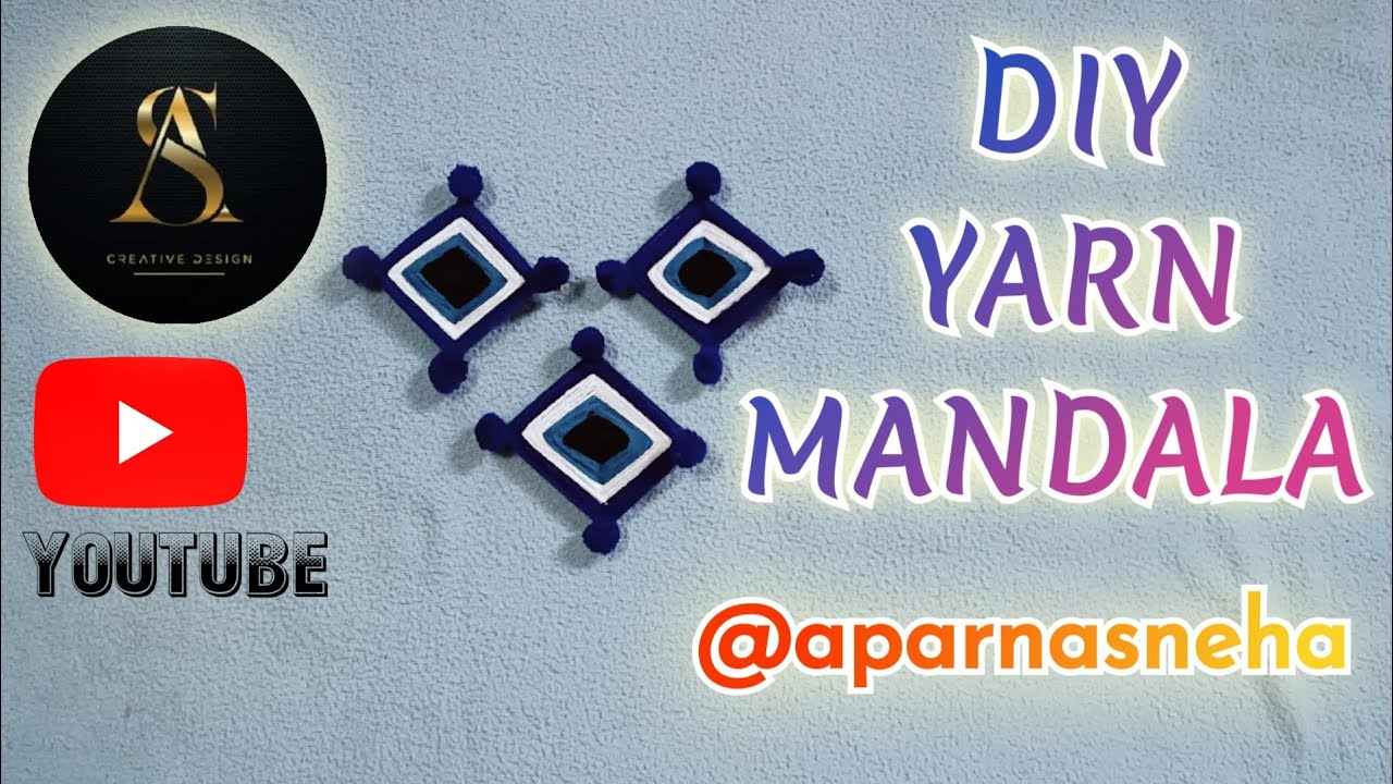 Diy Yarn Mandala Using Woolen And Sticks 5 Minute Craft Youtube 3827