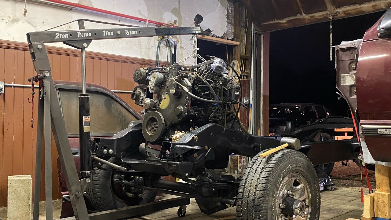 The Chevy gets a Cummins diesel 12 valve! - YouTube