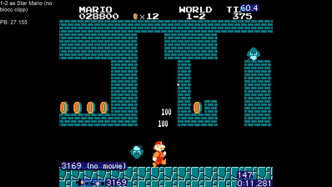 Super Mario Bros. 1-2 as Star Mario in 27.121 - YouTube