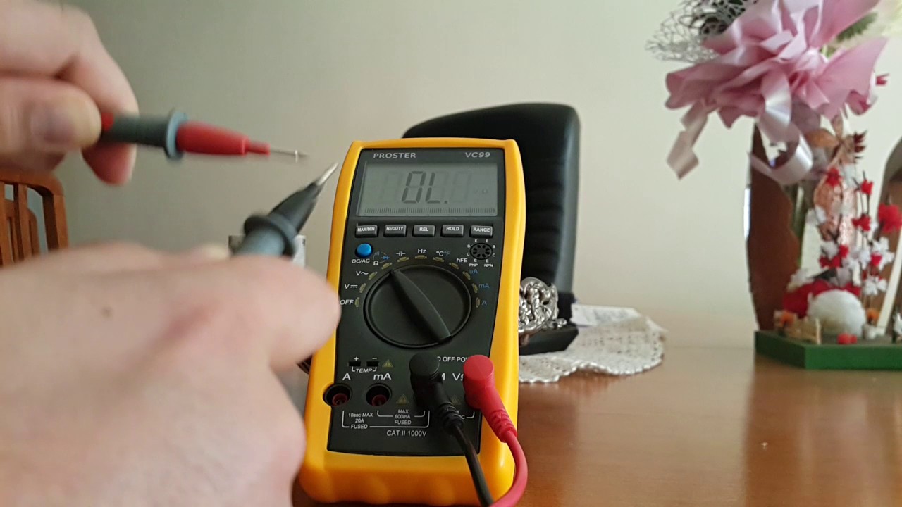 Proster VC99 continuity test response time - YouTube