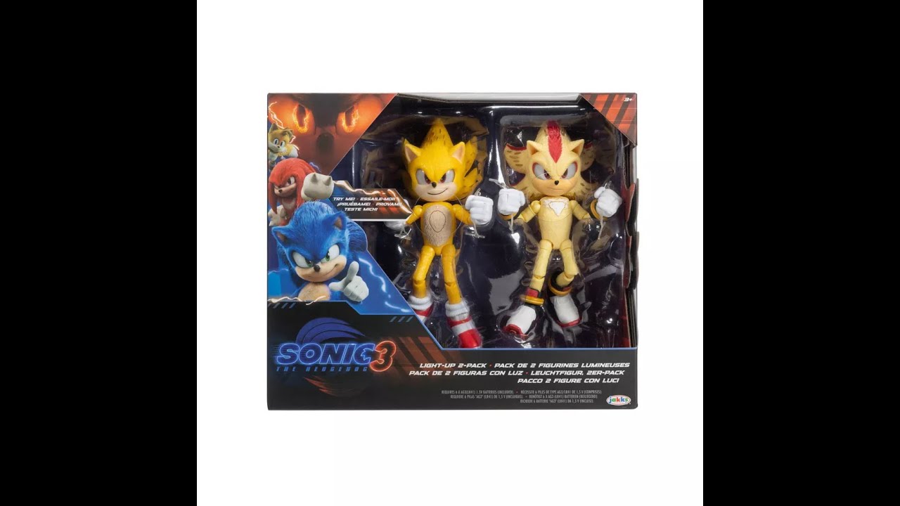 Sonic the Hedgehog 3 Super Sonic and Super Shadow 2-Pack Review - YouTube