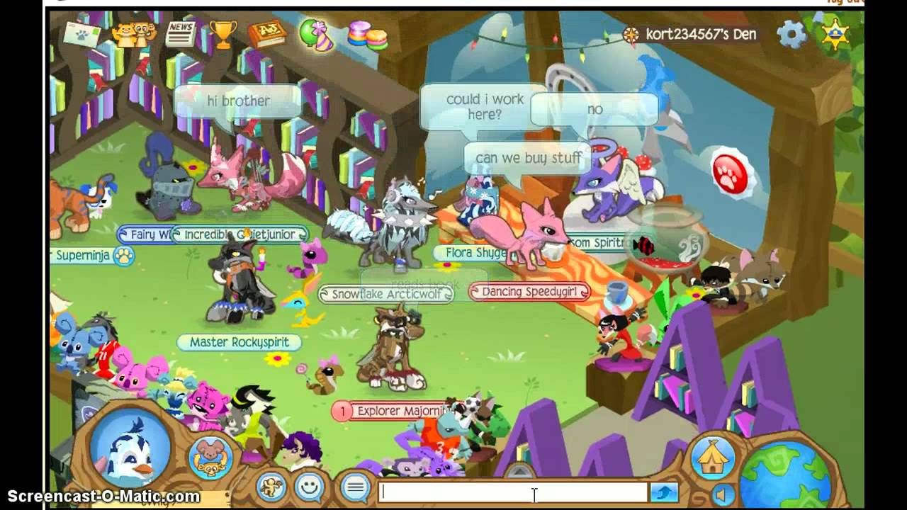 Animal Jam Epic Library Kort234567's den - YouTube