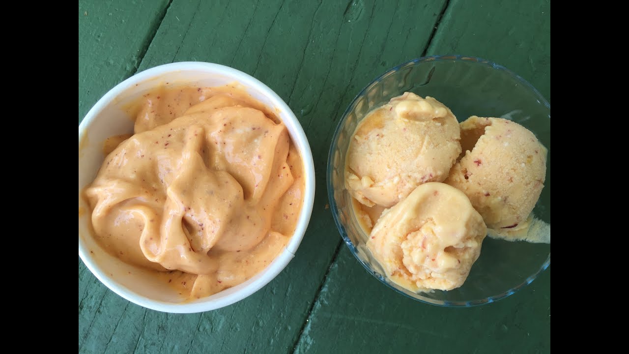 Nectarine No-Churn Ice Cream (gluten free and dairy free) - YouTube