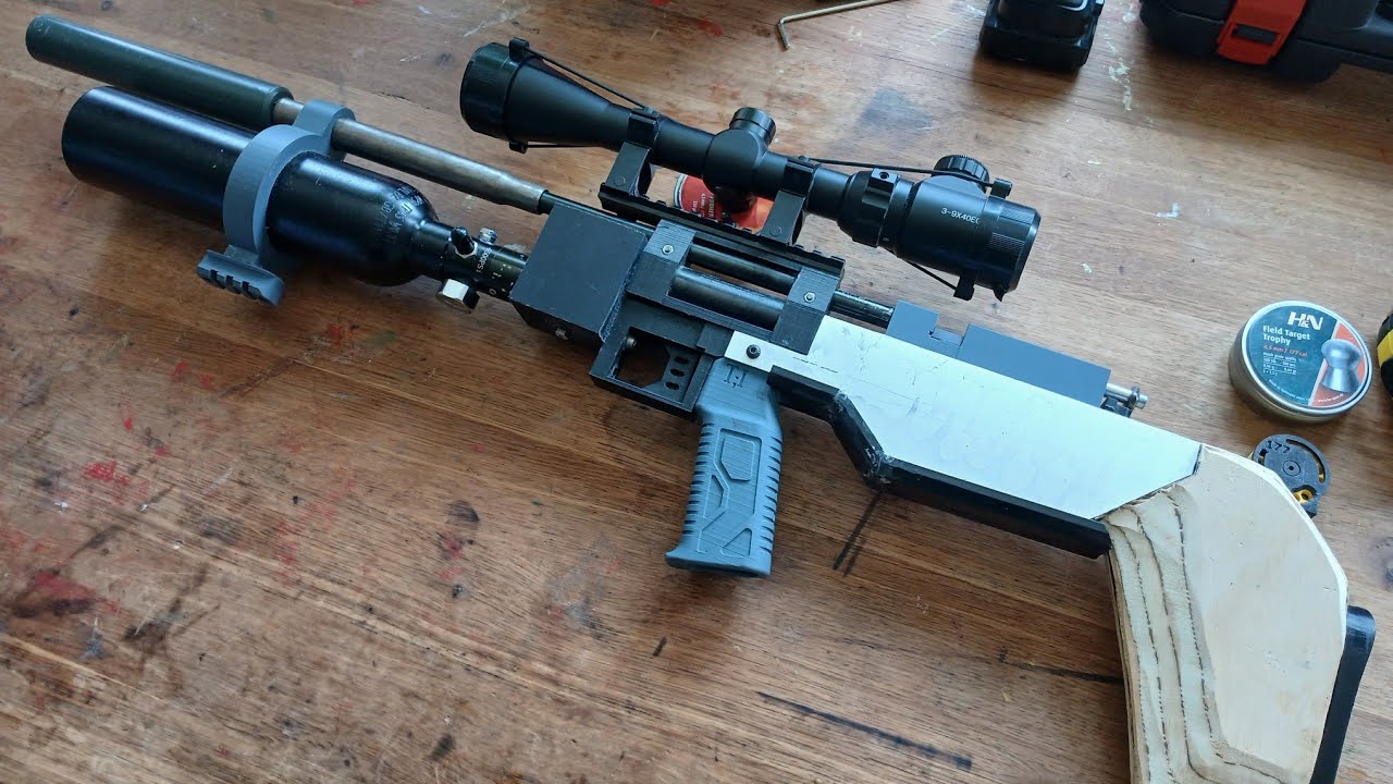[ UPDATE ] Custom built bulpup air rifle. 177 ( Smk CP2 Parts ) - YouTube
