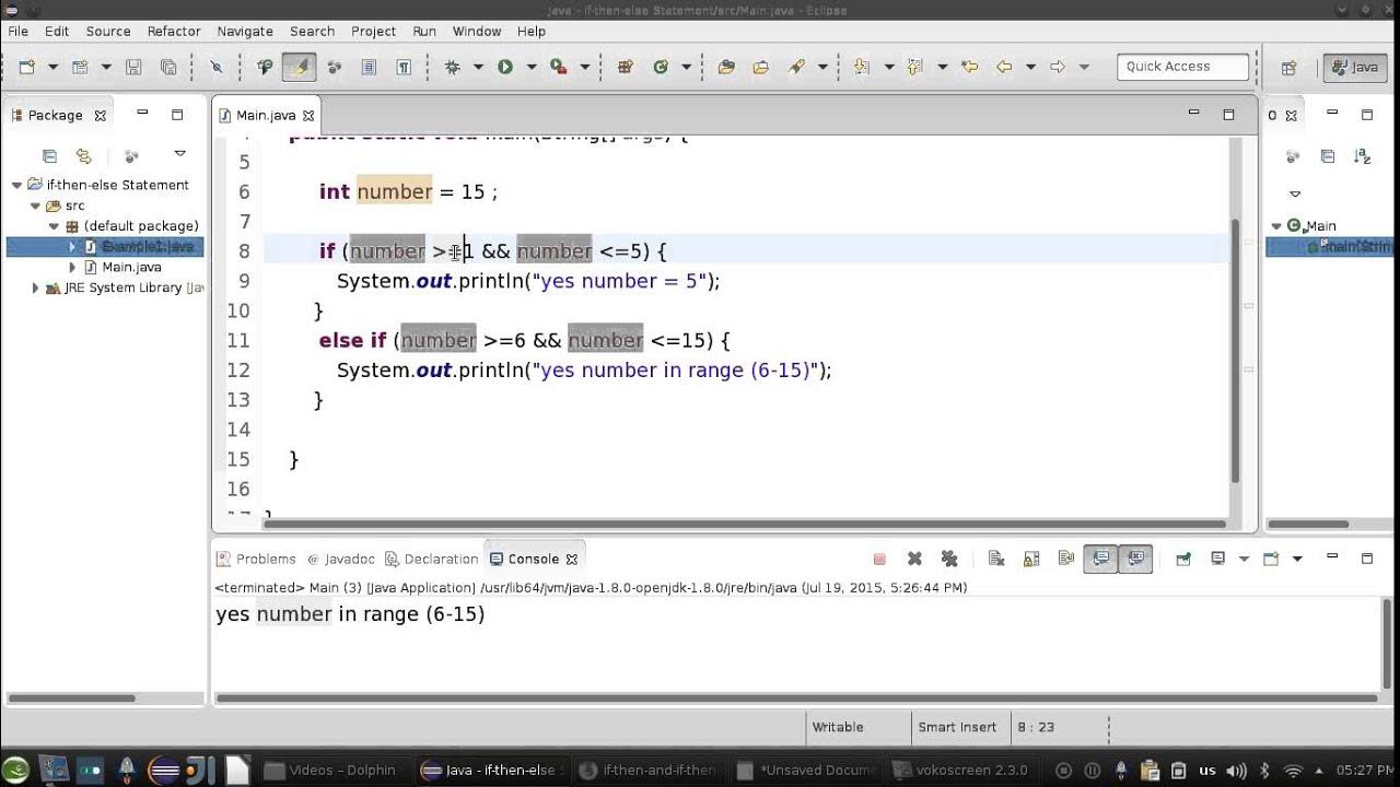33 Java if statement else elseif جافا الشرطية - YouTube