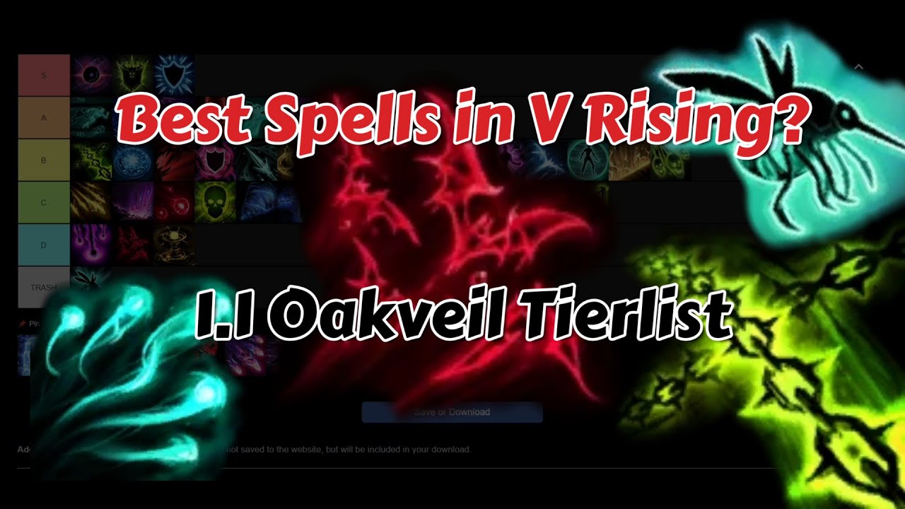 V Rising 1.1: (UPDATED) Spell Tier List - YouTube